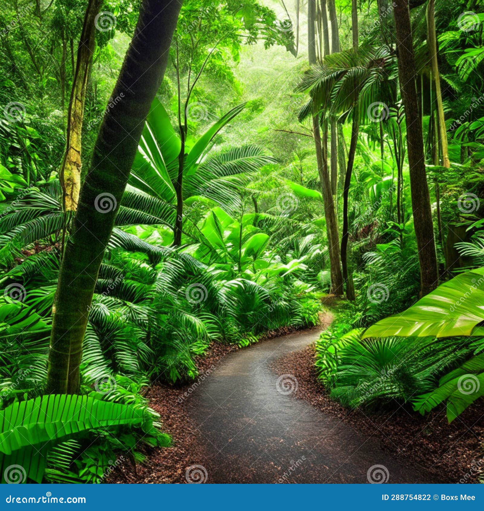 Pathway in Tropical Forest. Pathway in Jungle. Pathway in Tropical ...