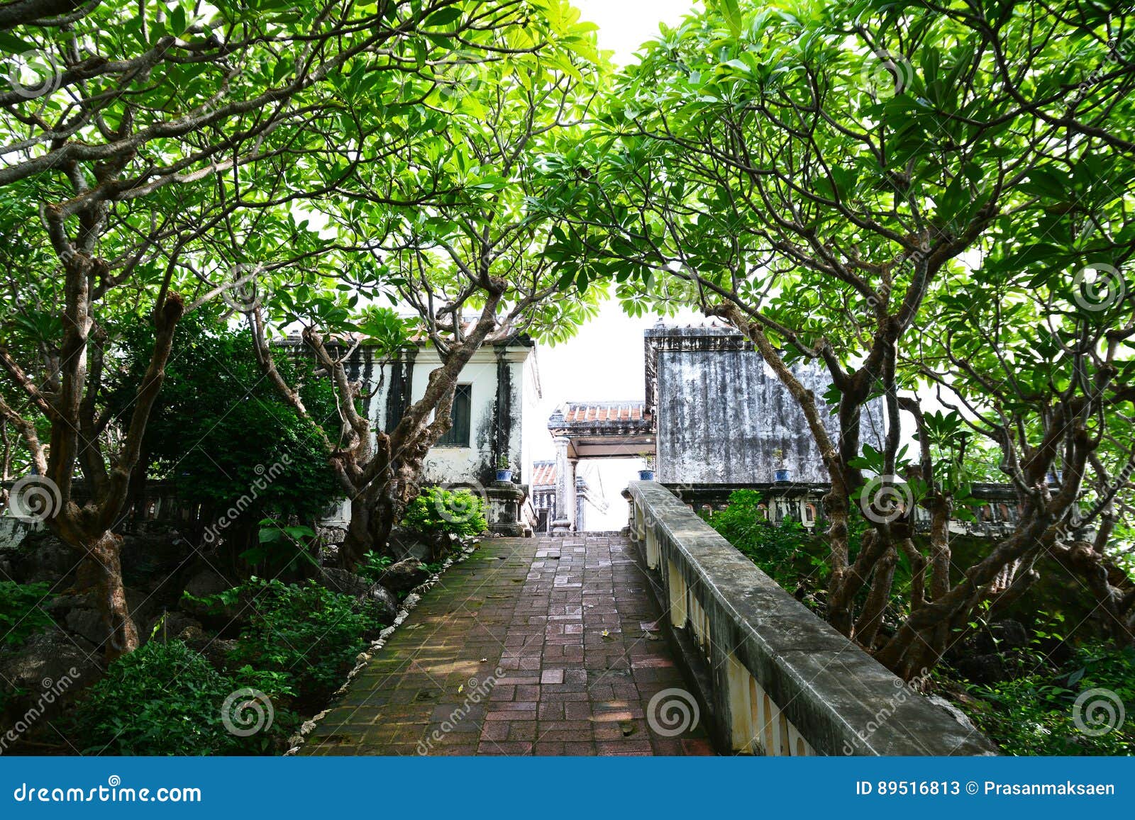 Pathway Under The Building With Giant Arches With Pillars Royalty-Free ...