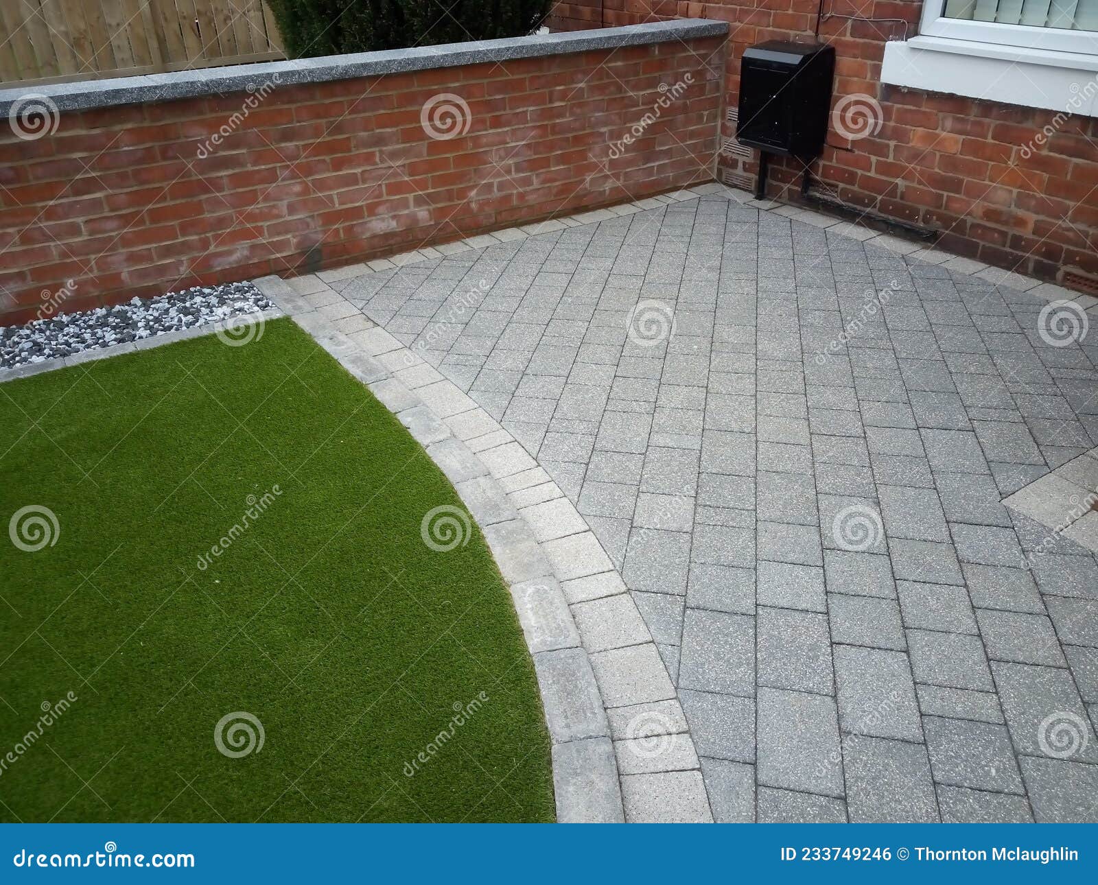 Block paving stock photo. Image of lawn, tarmac, yard - 233749246