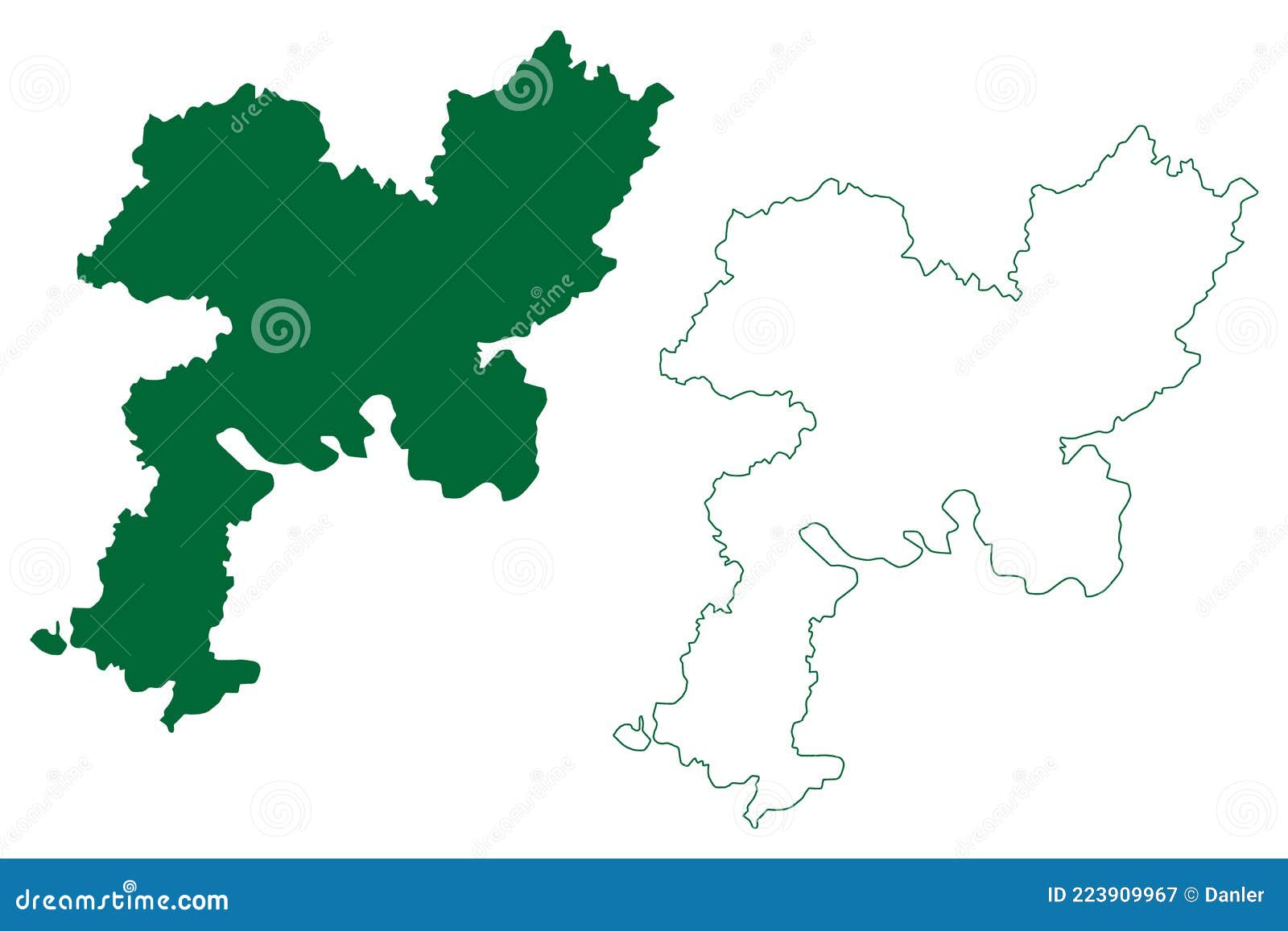 Patiala District Punjab State, Republic of India Map Vector ...