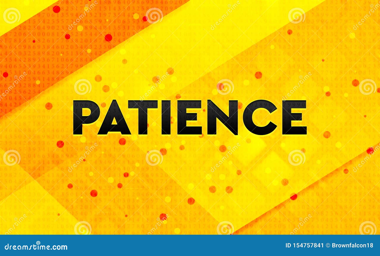 Patience Abstract Digital Banner Yellow Background Stock Illustration ...