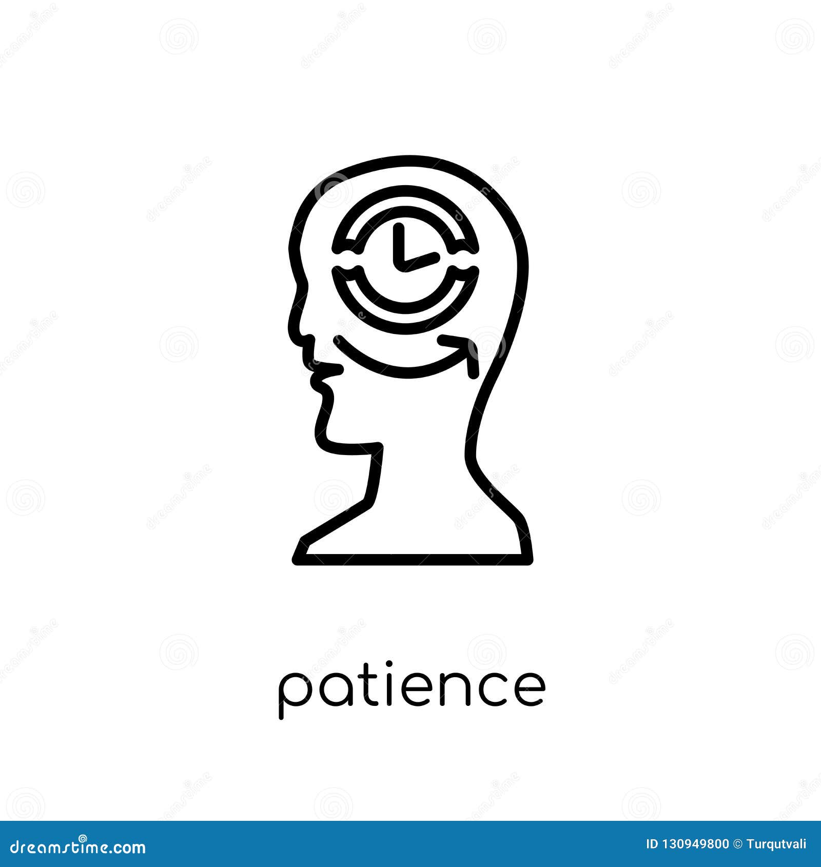 Patience Icon. Trendy Modern Flat Linear Vector Patience Icon on Stock ...