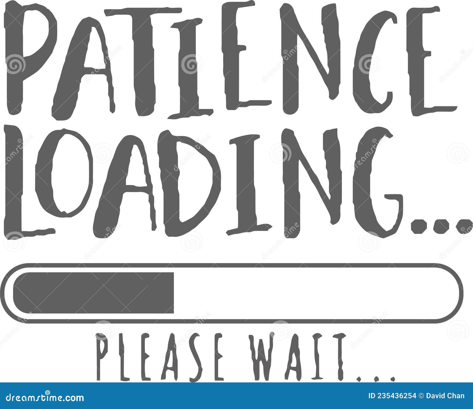 Patience Loading Please Wait Inspirational Quotes Stock Vector ...