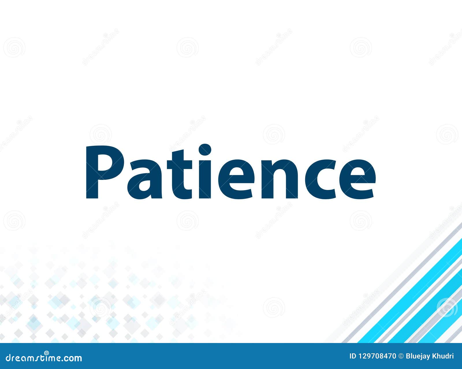 Patience Modern Flat Design Blue Abstract Background Stock Illustration ...