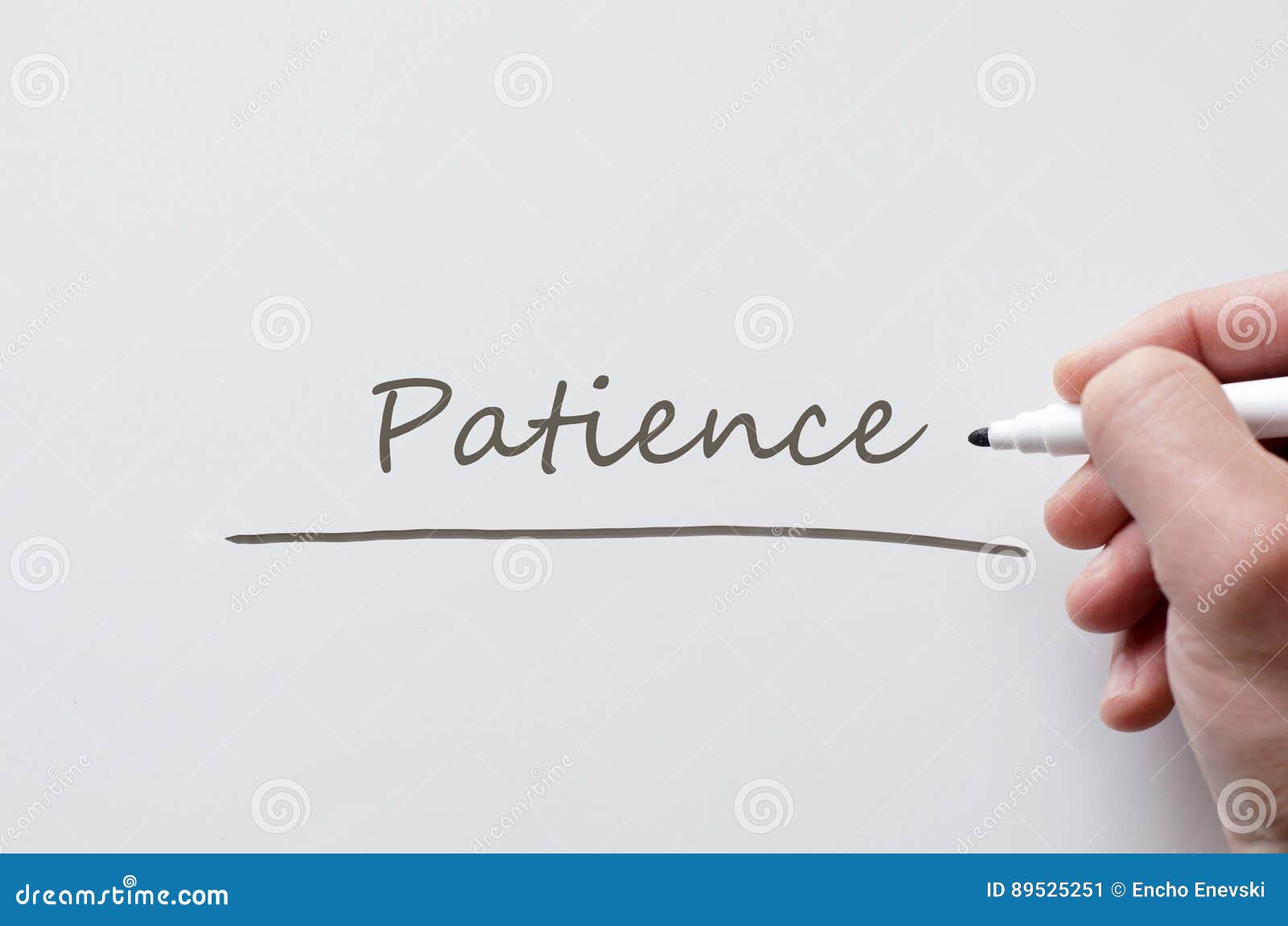 Patience Written on Whiteboard Stock Image - Image of erase, passivity ...