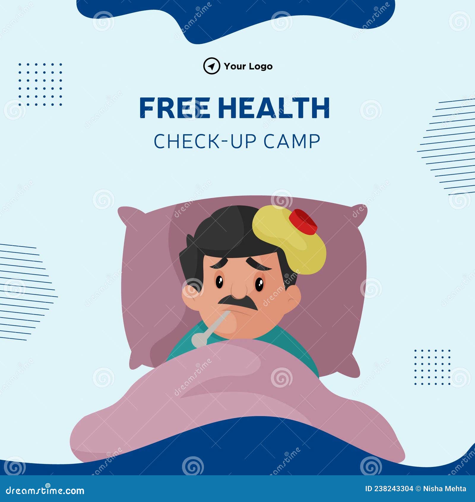 Banner Design of Free Health Check Up Camp Stock Vector - Illustration ...