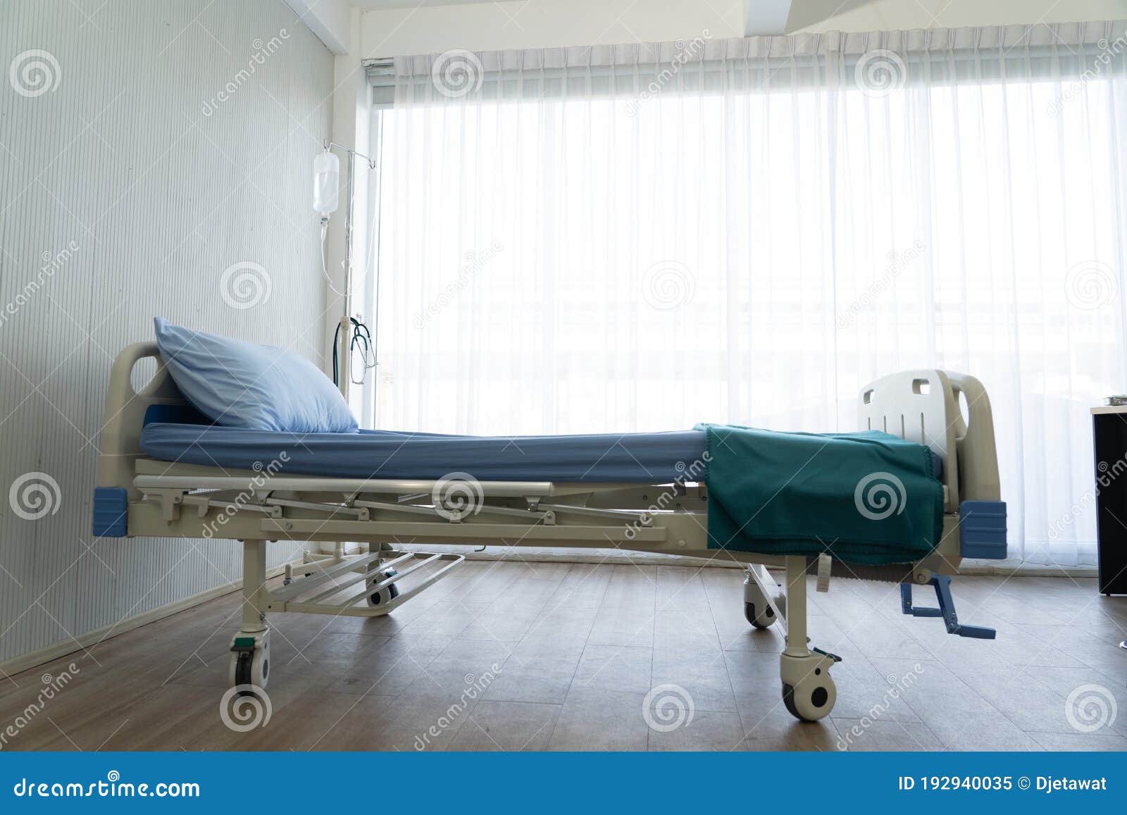 Patient Bed in Hospital with Copy Space Stock Image - Image of ...
