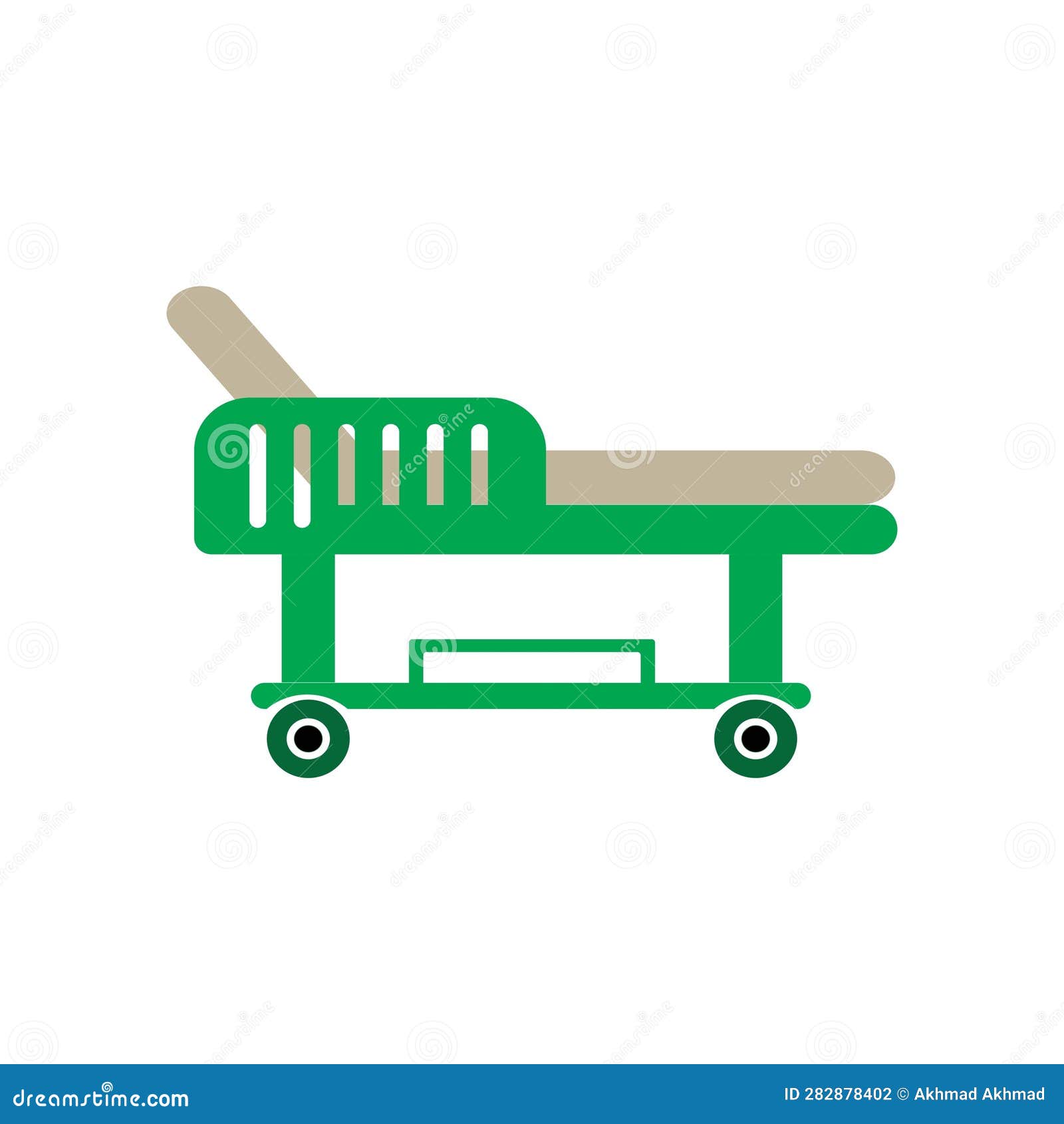 Patient bed icon stock vector. Illustration of equipment - 282878402