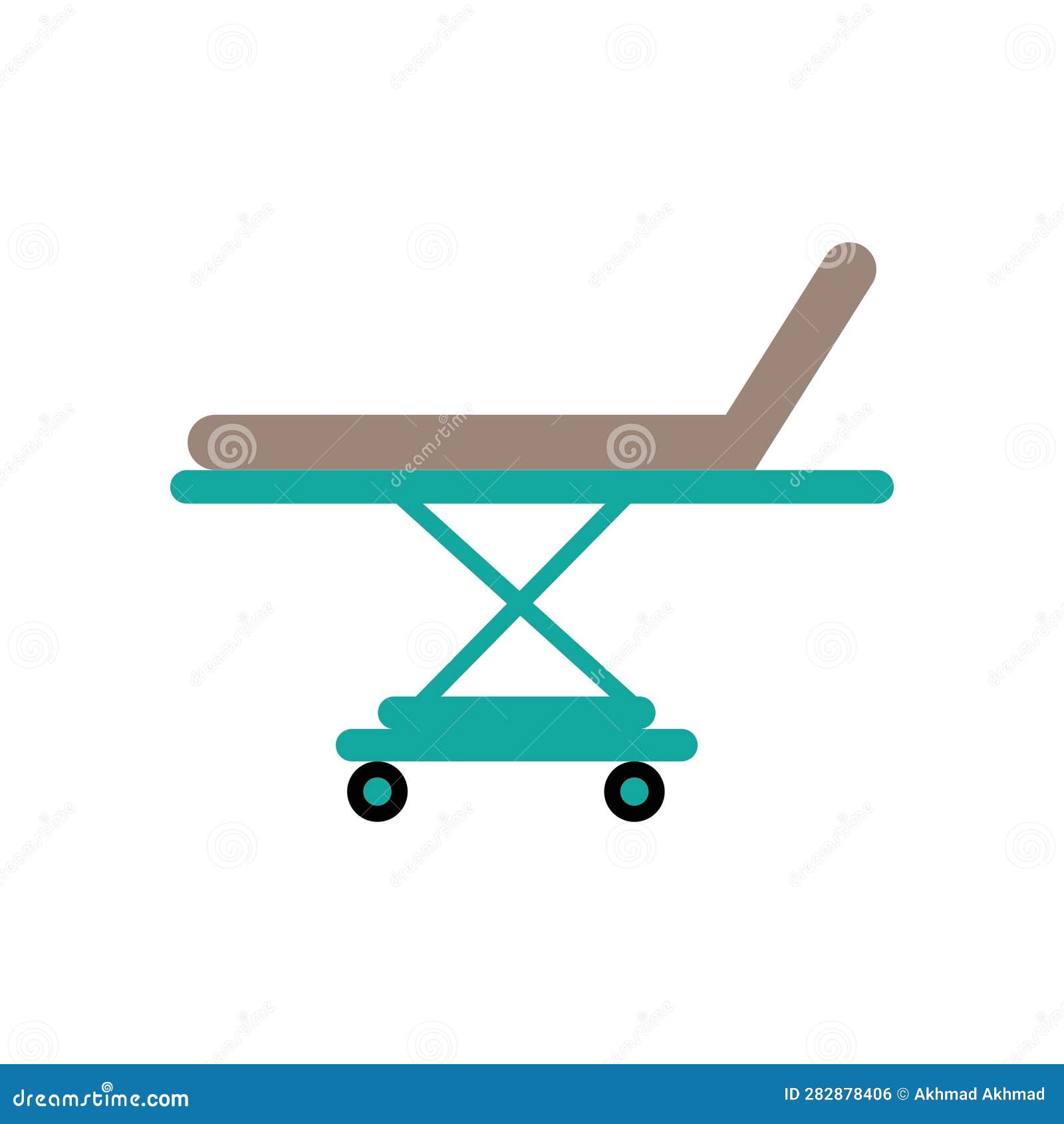 Patient bed icon stock vector. Illustration of illness - 282878406