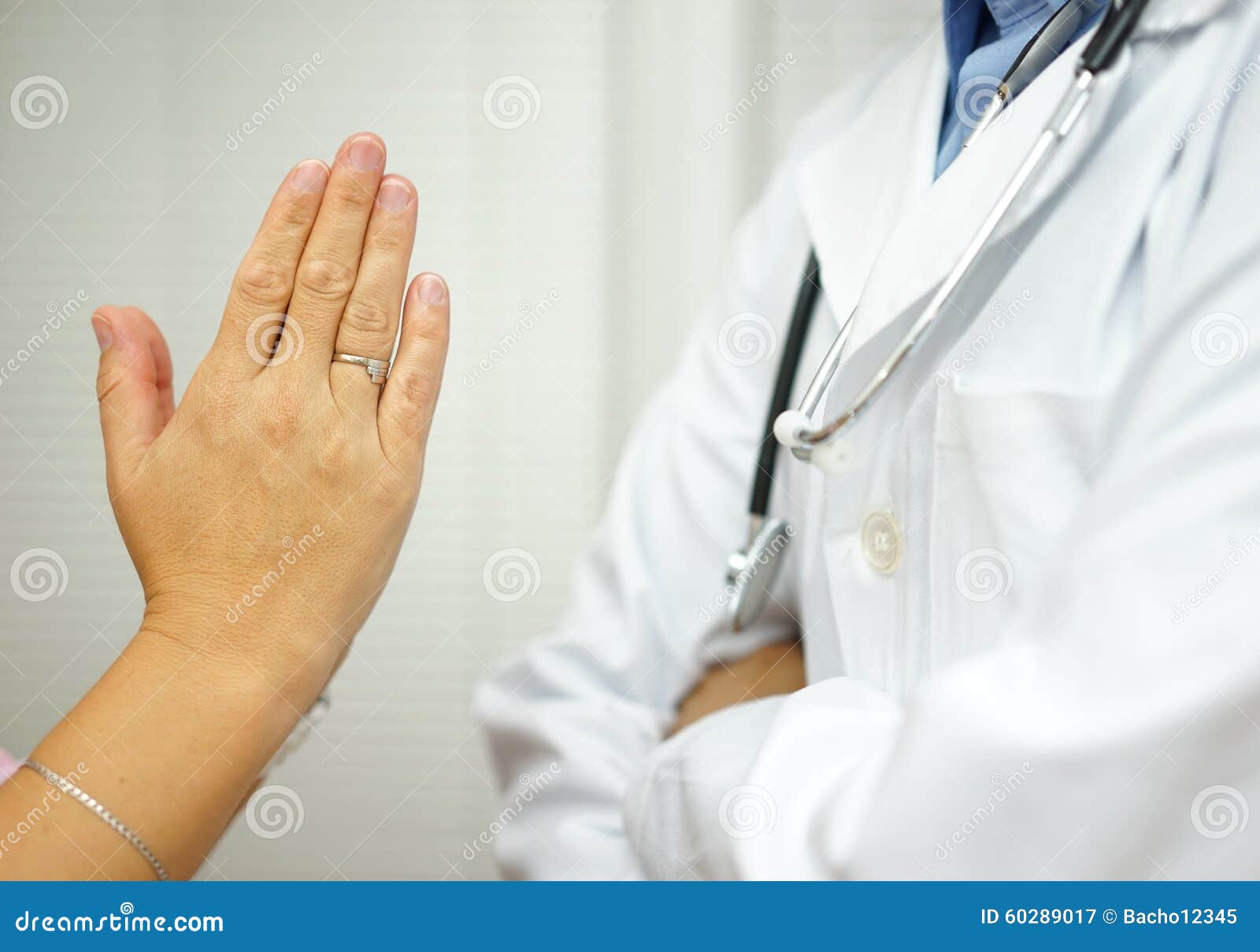 Patient is Begging Doctor for Medical Support,doctor is Refus Stock ...