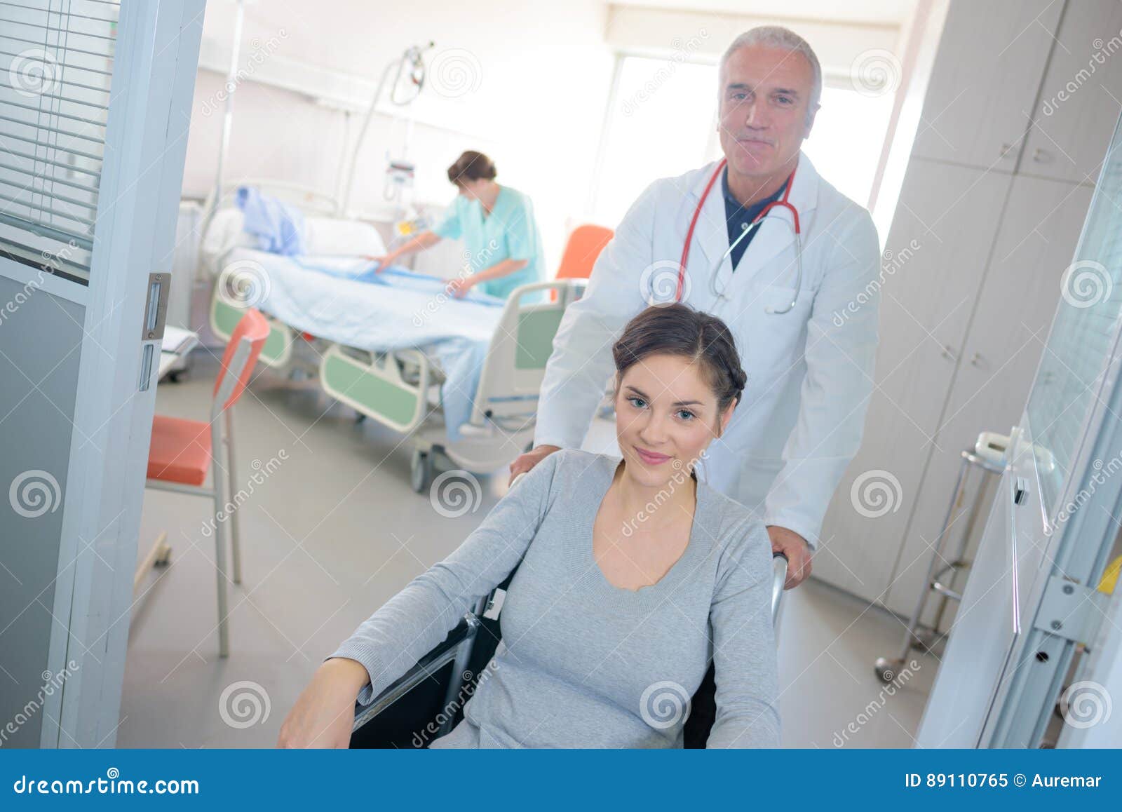 Patient Being Discharge in Hospital Stock Image - Image of doctor ...