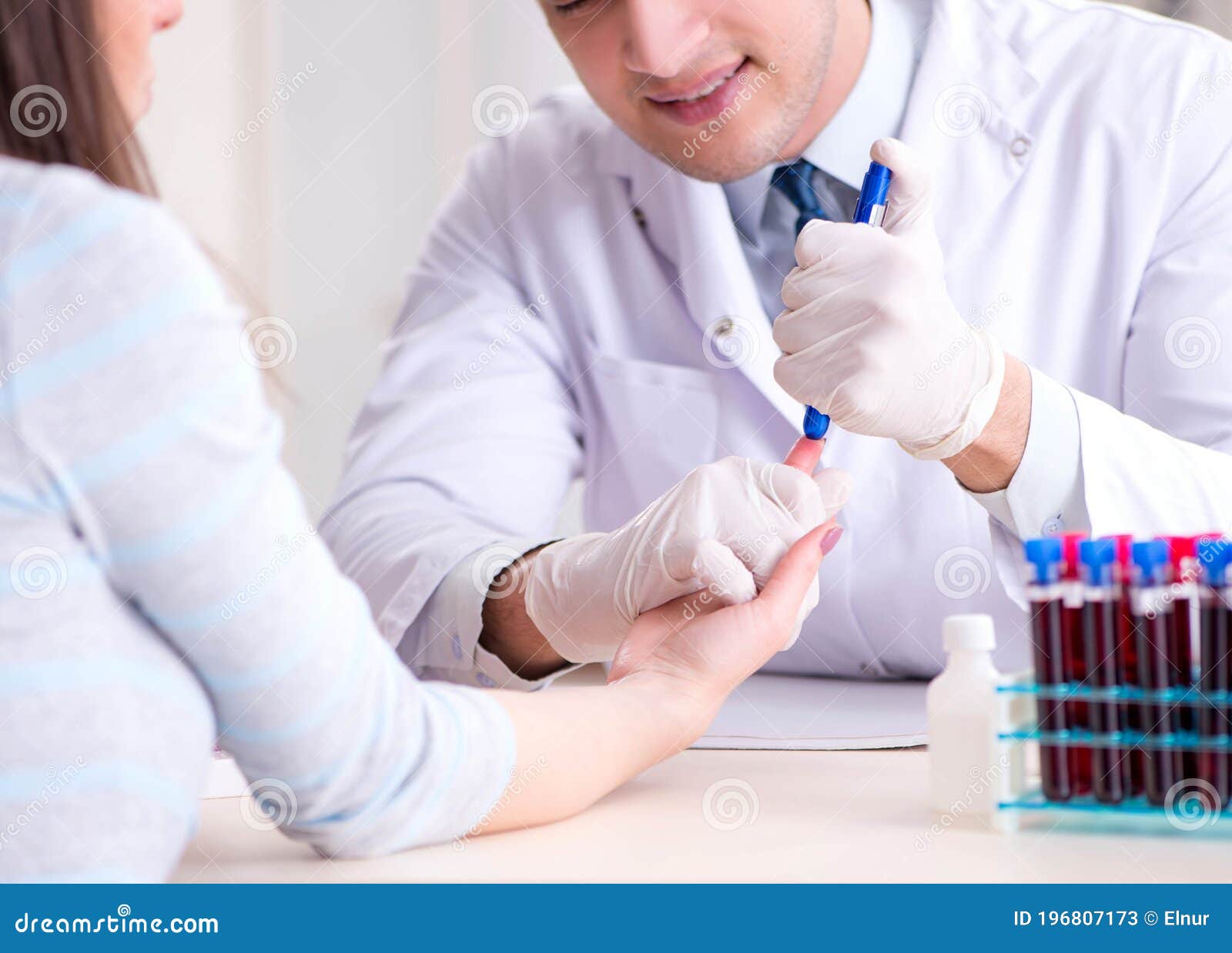 Patient during Blood Test Sampling Procedure Taken for Analysis Stock ...