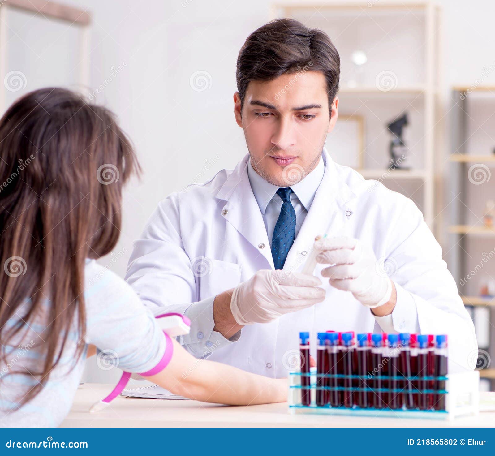 Patient during Blood Test Sampling Procedure Taken for Analysis Stock ...