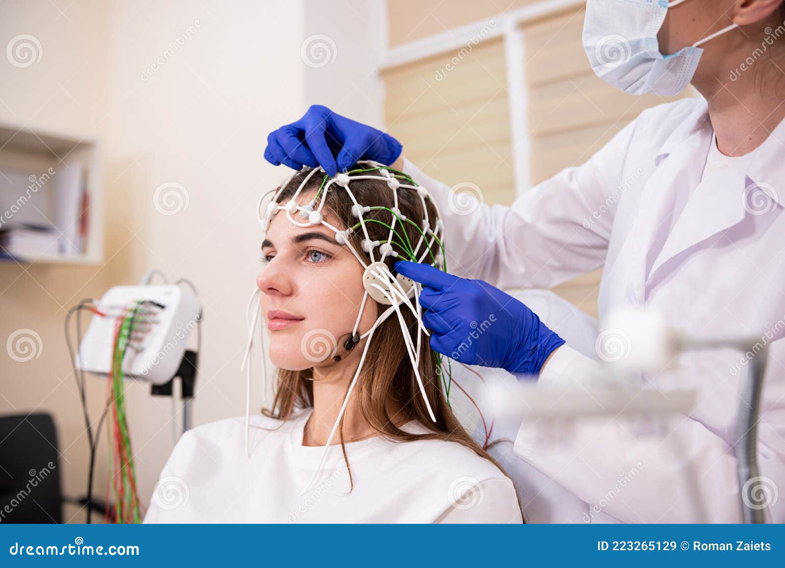 Patient Brain Testing Using Encephalography at Medical Center Stock ...