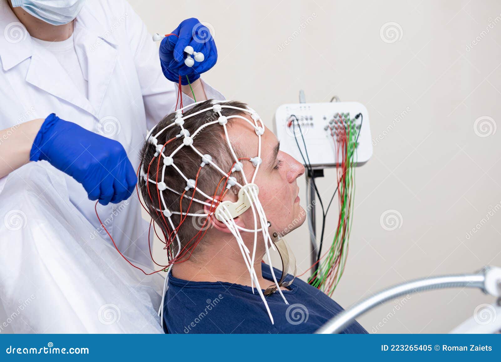 Patient Brain Testing Using Encephalography at Medical Center Stock ...
