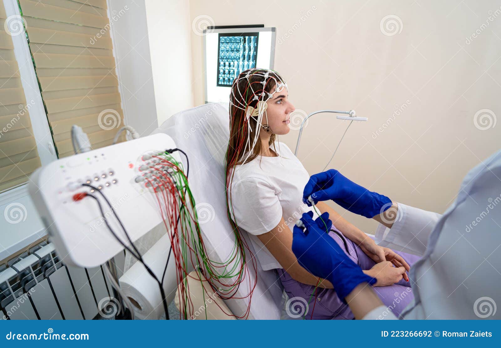 Patient Brain Testing Using Encephalography at Medical Center Stock ...