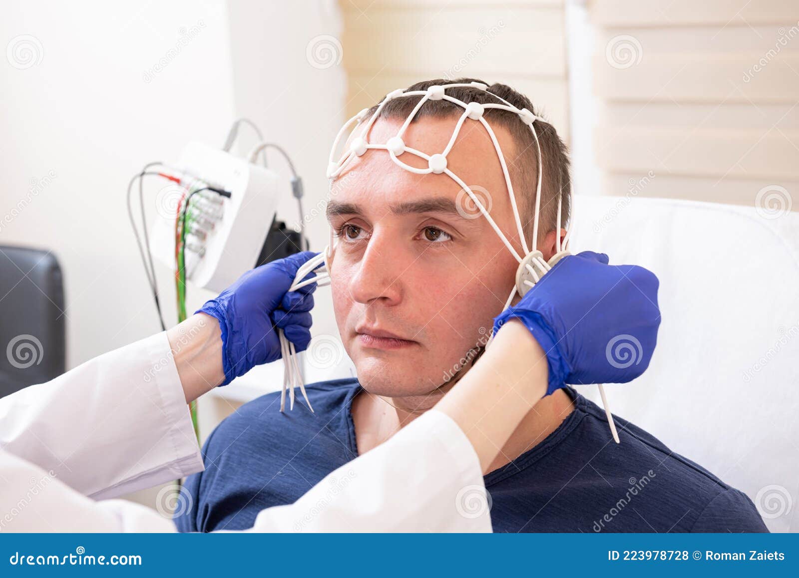Patient Brain Testing Using Encephalography at Medical Center Stock ...