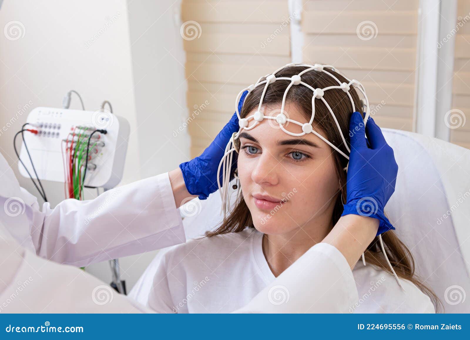 Patient Brain Testing Using Encephalography at Medical Center Stock ...