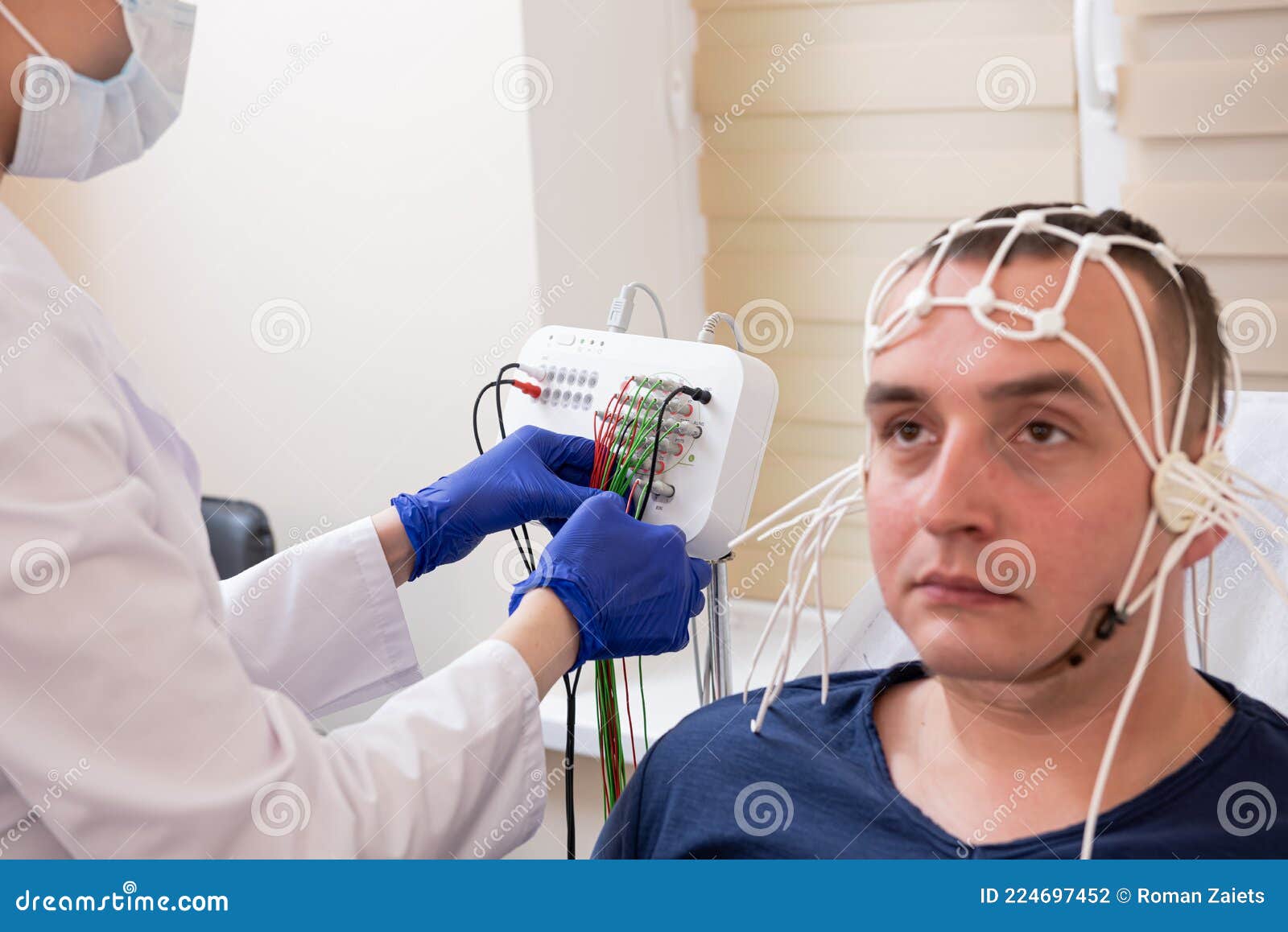Patient Brain Testing Using Encephalography at Medical Center Stock ...