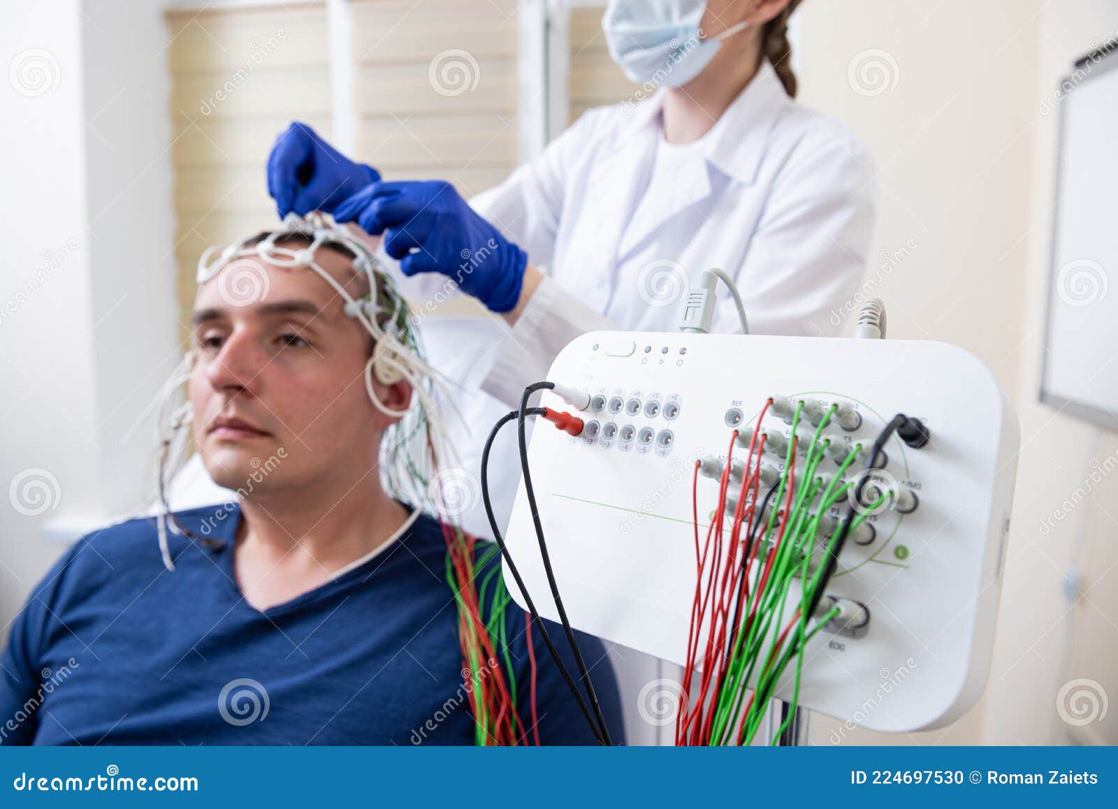 Patient Brain Testing Using Encephalography at Medical Center Stock ...