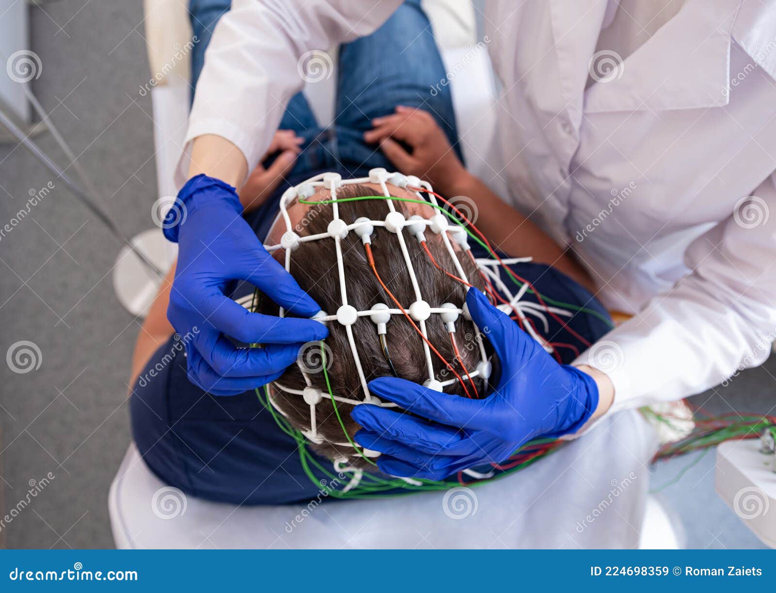 Patient Brain Testing Using Encephalography at Medical Center Stock ...