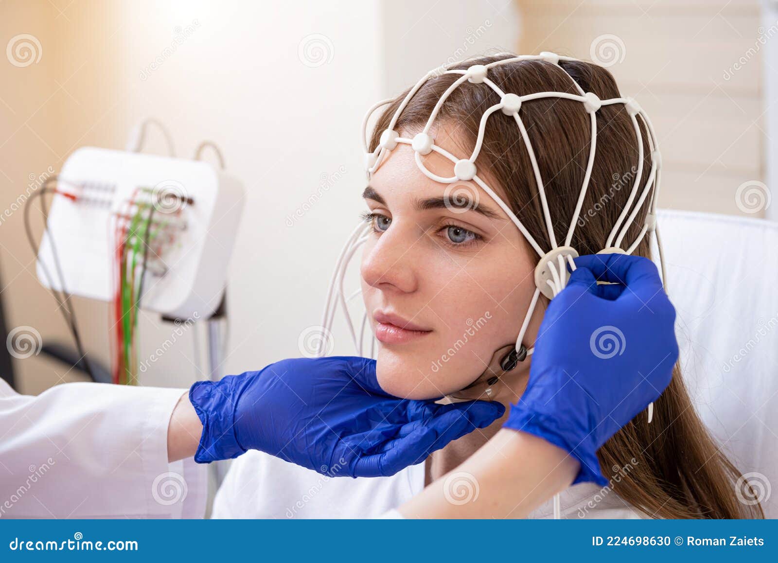 Patient Brain Testing Using Encephalography at Medical Center Stock ...