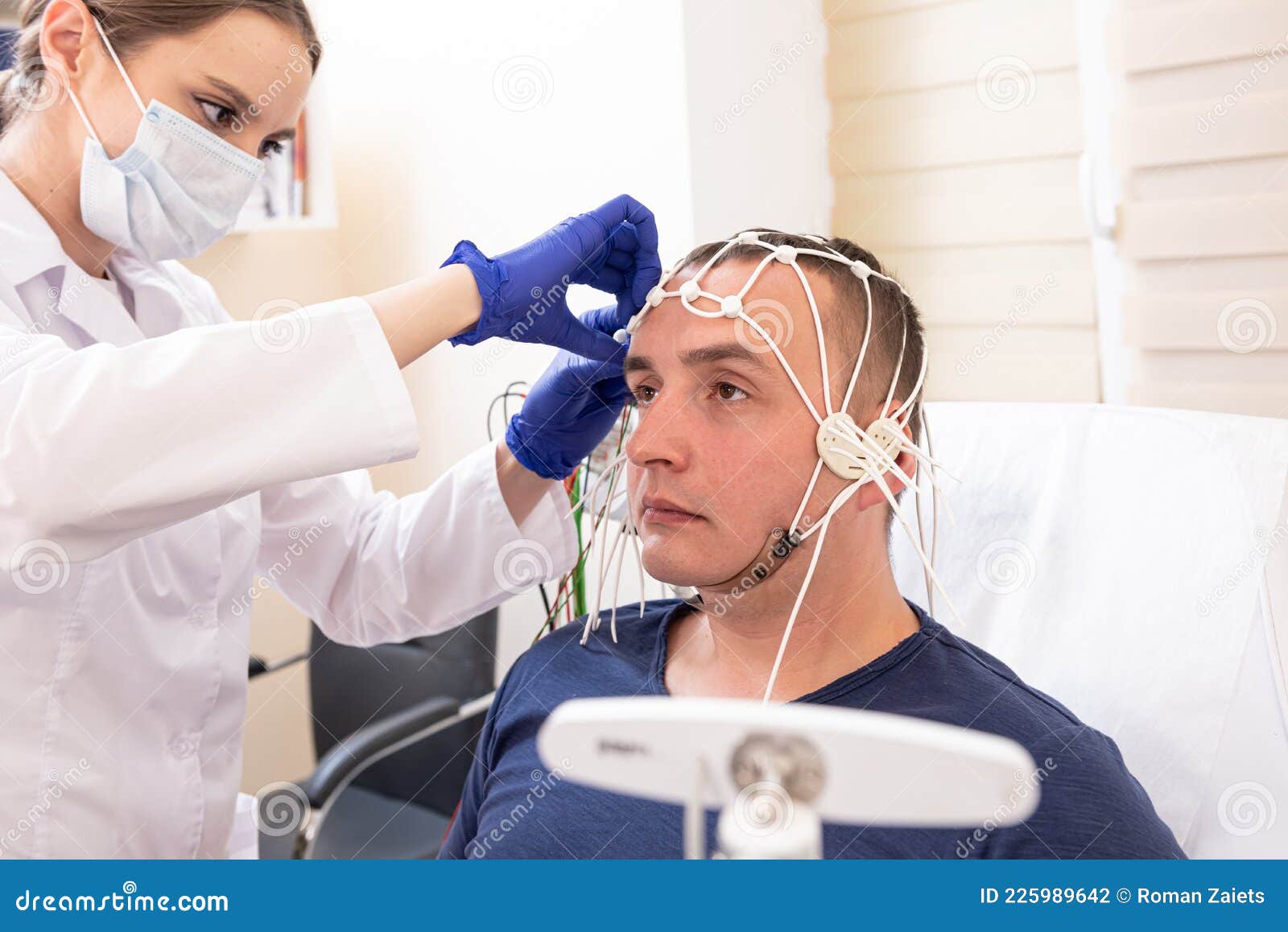 Patient Brain Testing Using Encephalography at Medical Center Stock ...