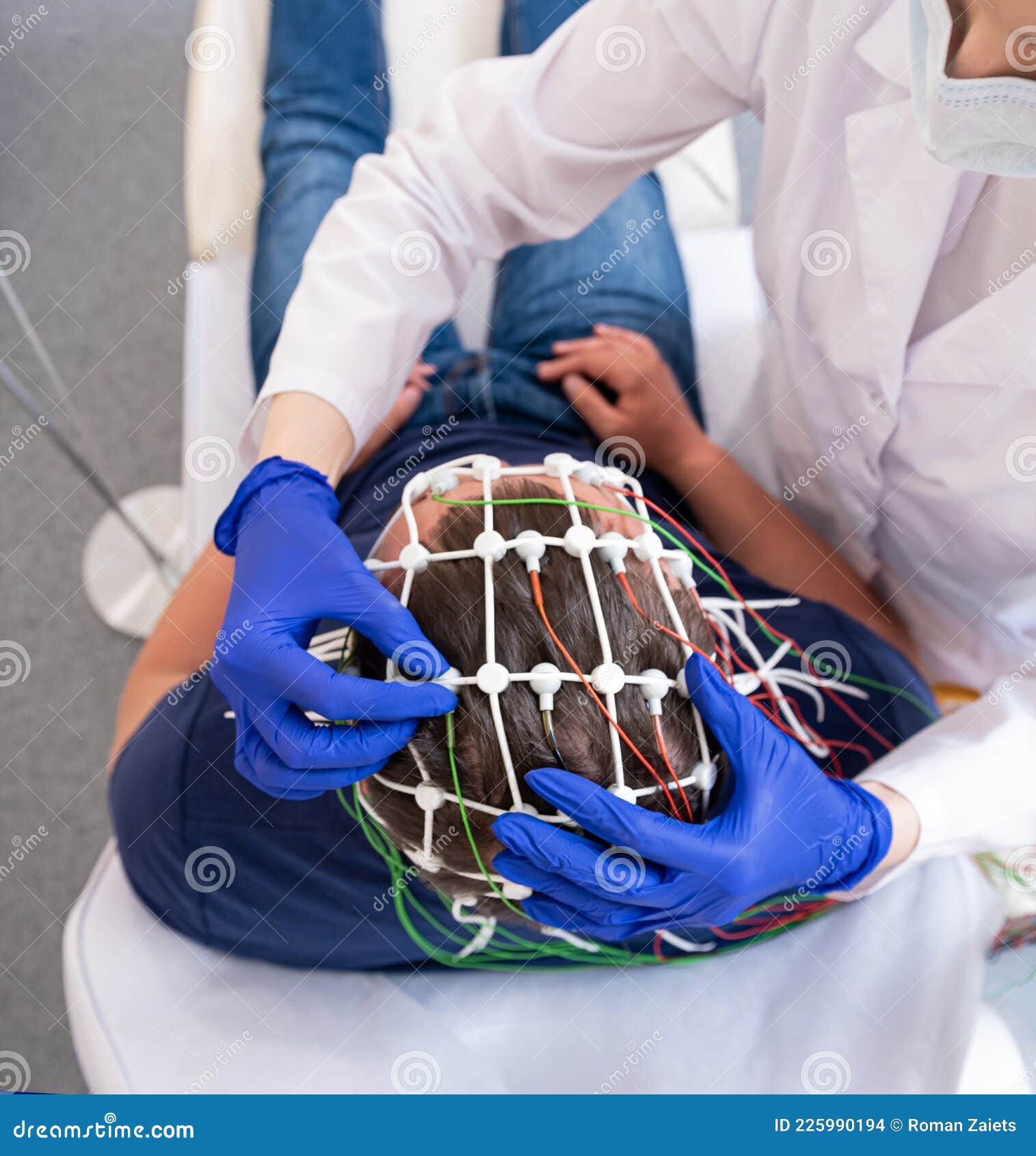 Patient Brain Testing Using Encephalography at Medical Center Stock ...