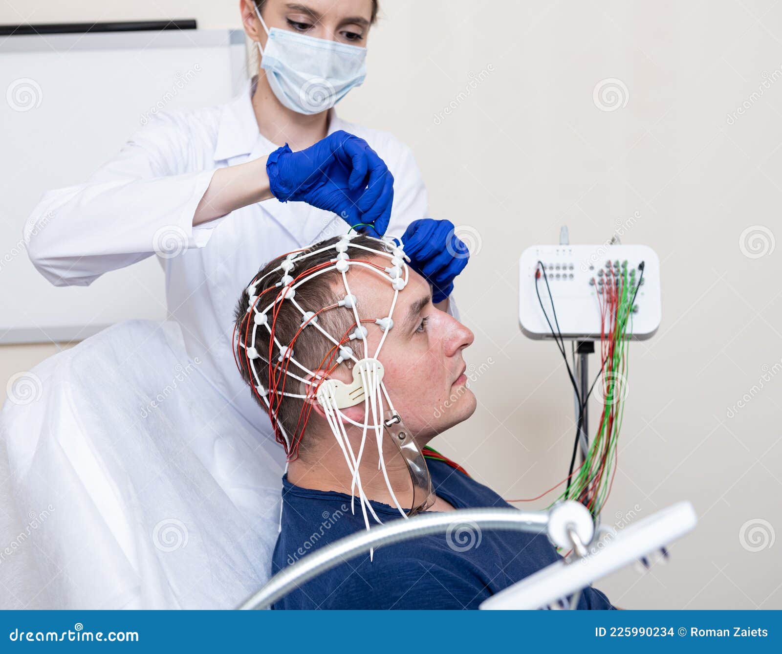Patient Brain Testing Using Encephalography at Medical Center Stock ...
