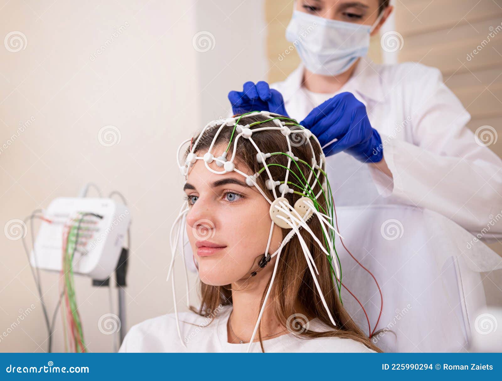 Patient Brain Testing Using Encephalography at Medical Center Stock ...