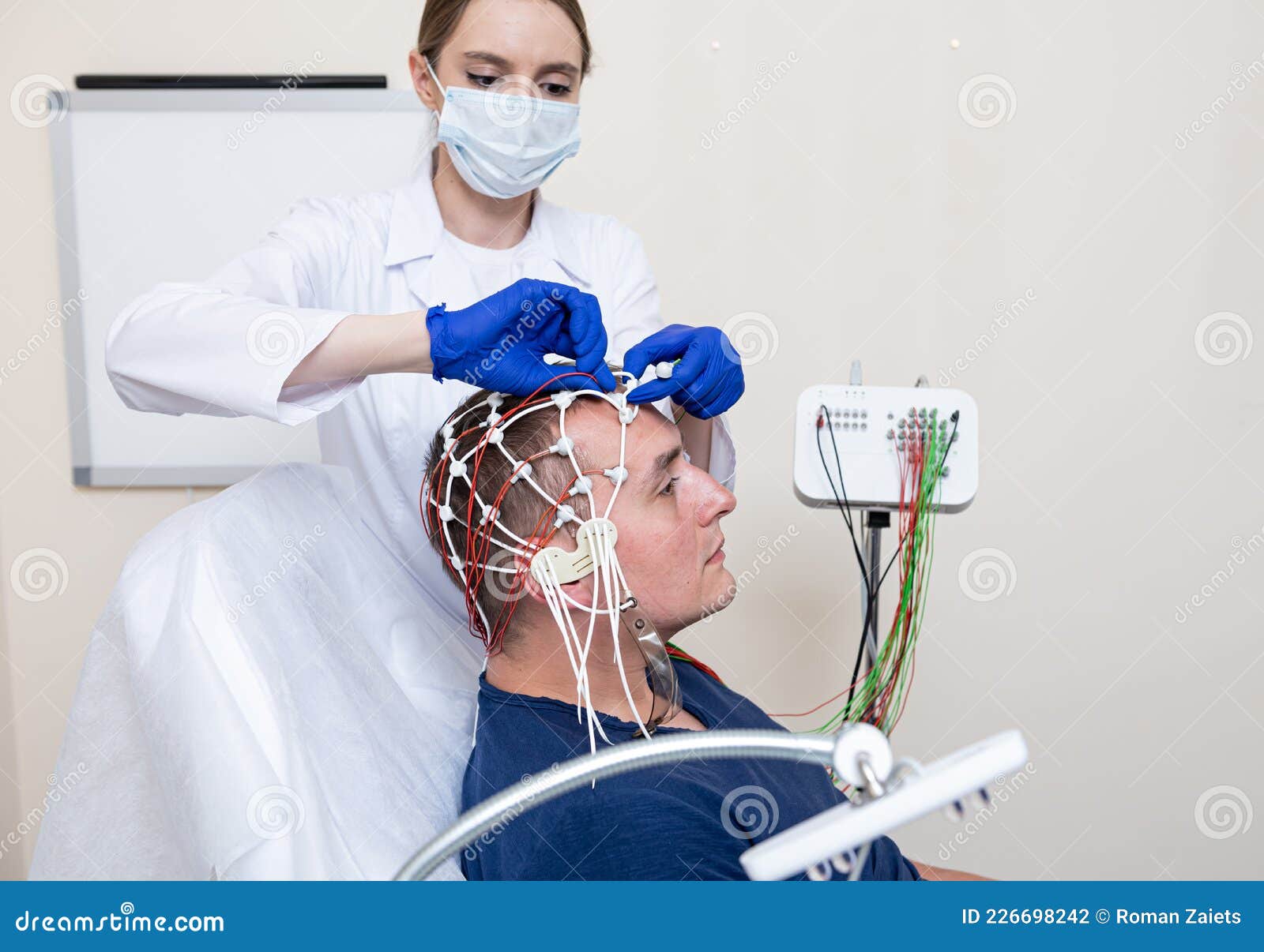 Patient Brain Testing Using Encephalography at Medical Center Stock ...