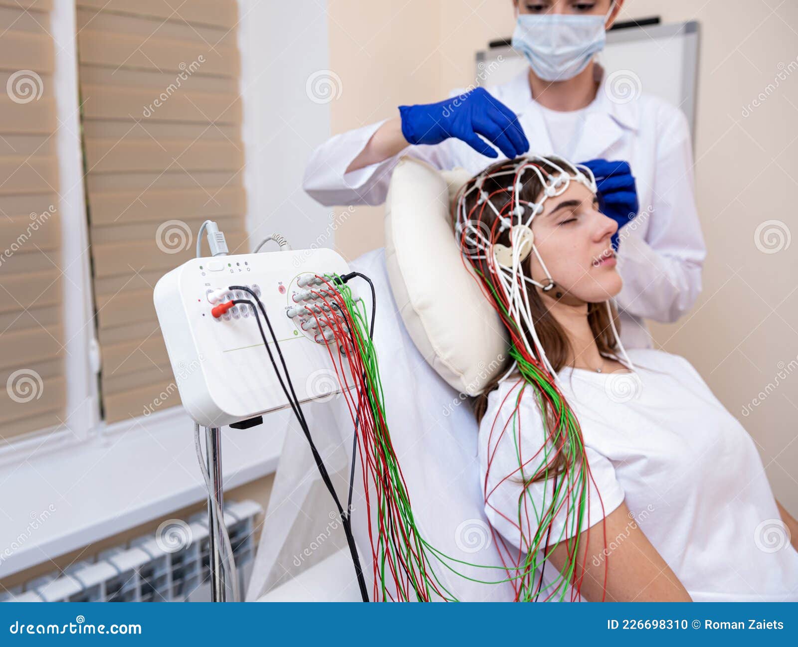Patient Brain Testing Using Encephalography at Medical Center Stock ...