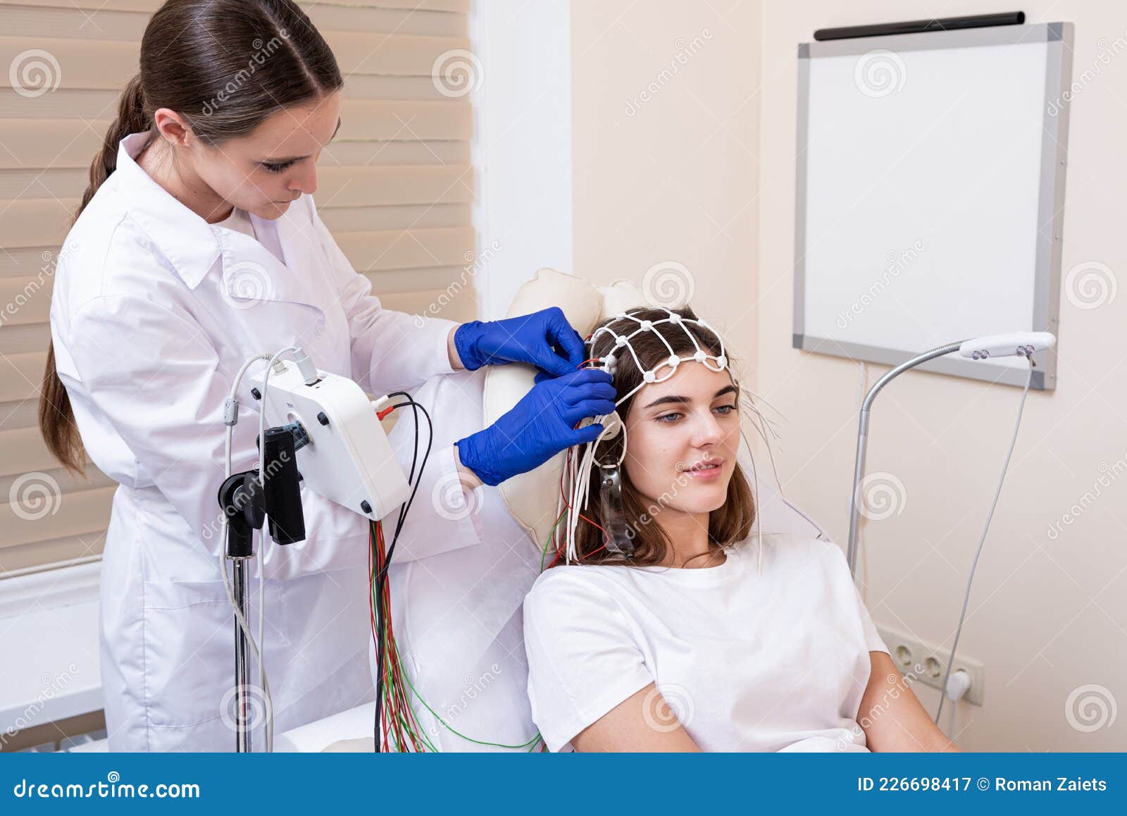 Patient Brain Testing Using Encephalography at Medical Center Stock ...