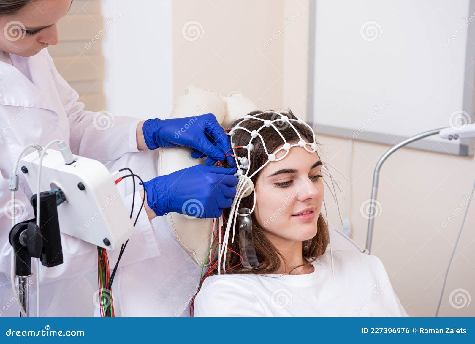 Patient Brain Testing Using Encephalography at Medical Center Stock ...