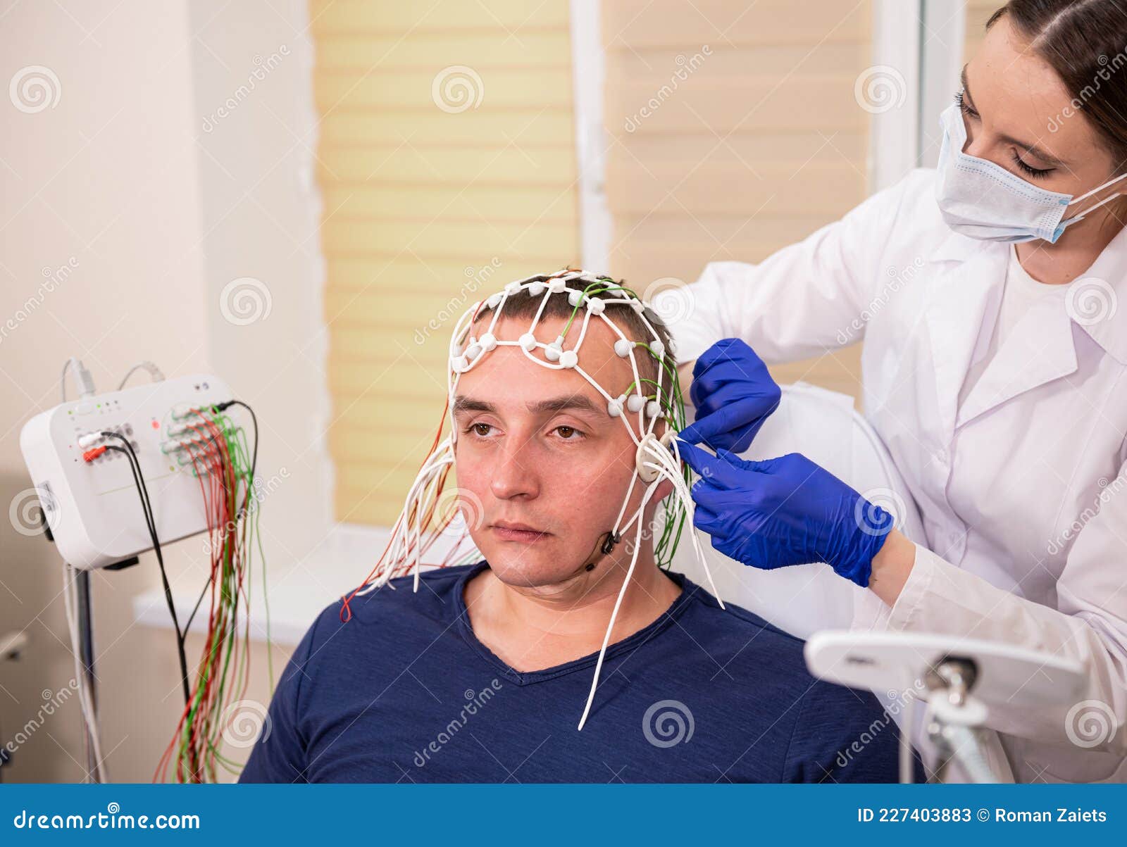 Patient Brain Testing Using Encephalography at Medical Center Stock ...