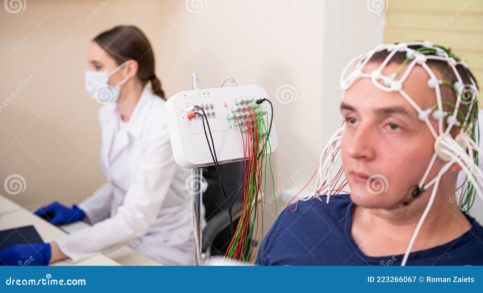 Patient Brain Testing Using Encephalography at Medical Center Stock ...