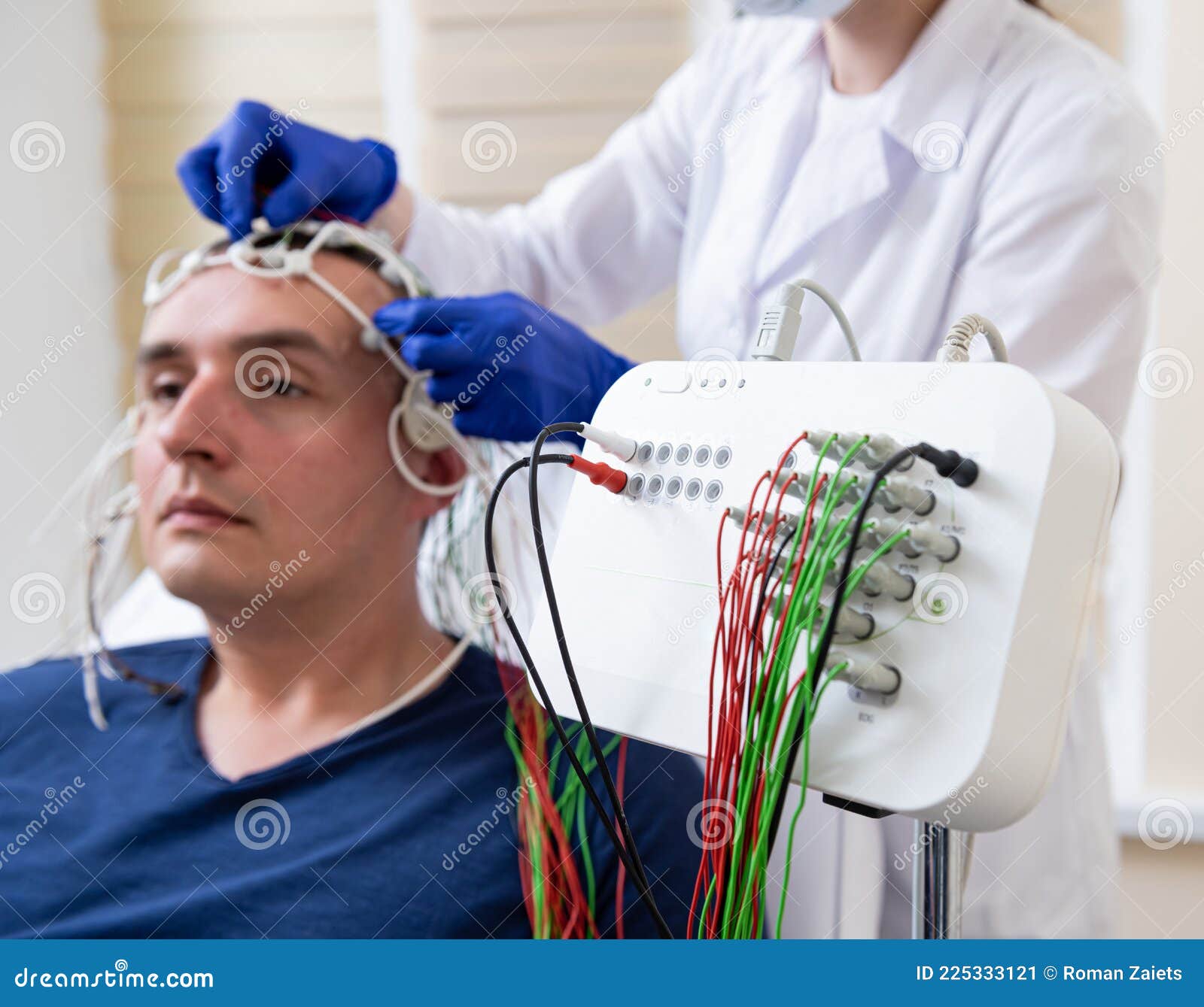 Patient Brain Testing Using Encephalography at Medical Center Stock ...