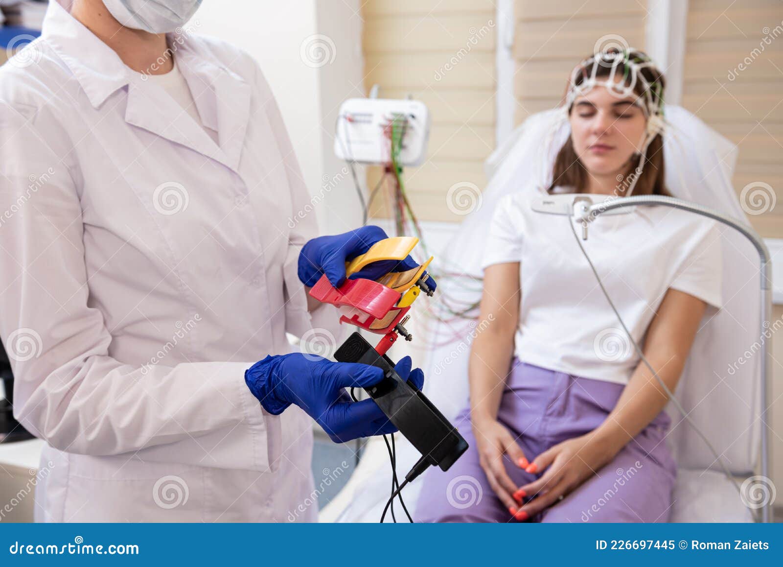 Patient Brain Testing Using Encephalography at Medical Center Stock ...