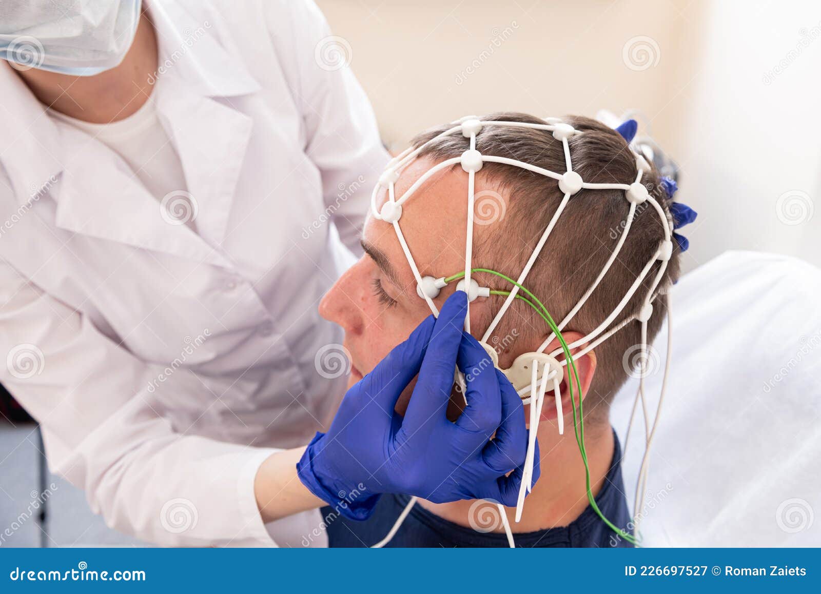 Patient Brain Testing Using Encephalography at Medical Center Stock ...