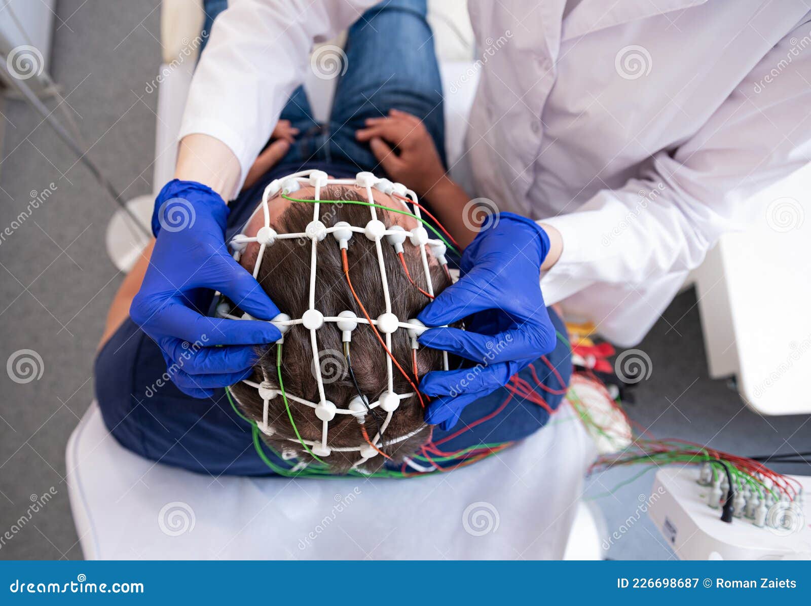 Patient Brain Testing Using Encephalography at Medical Center Stock ...