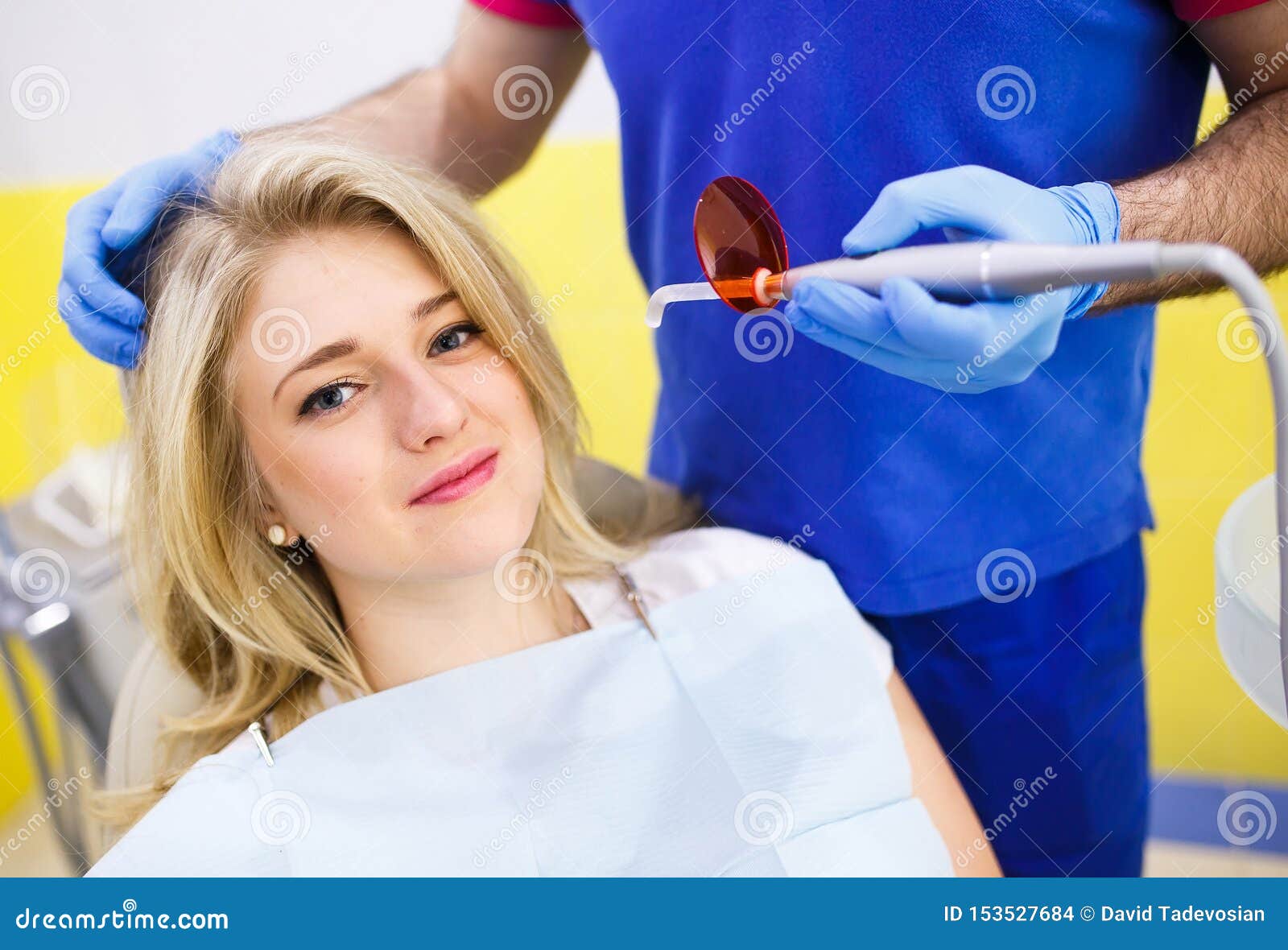 The Patient Caring for Teeth in the Dental Clinic Stock Photo - Image ...