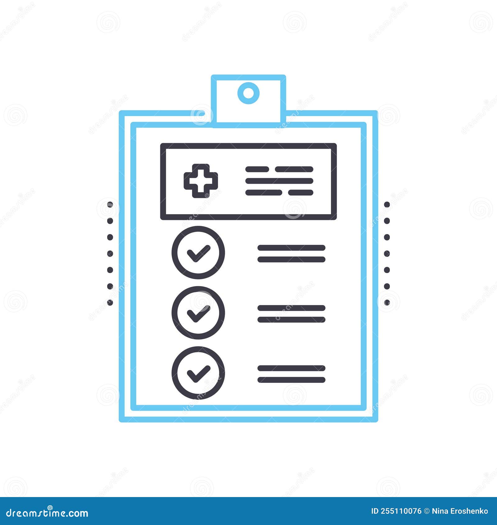 Patient Chart Line Icon, Outline Symbol, Vector Illustration, Concept ...