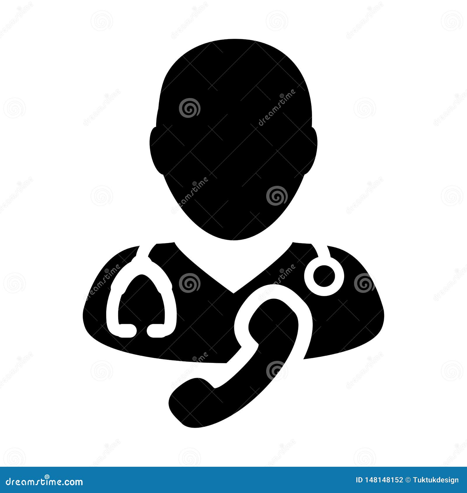 Patient Consultation Icon Vector Male Doctor Person Profile Avatar With