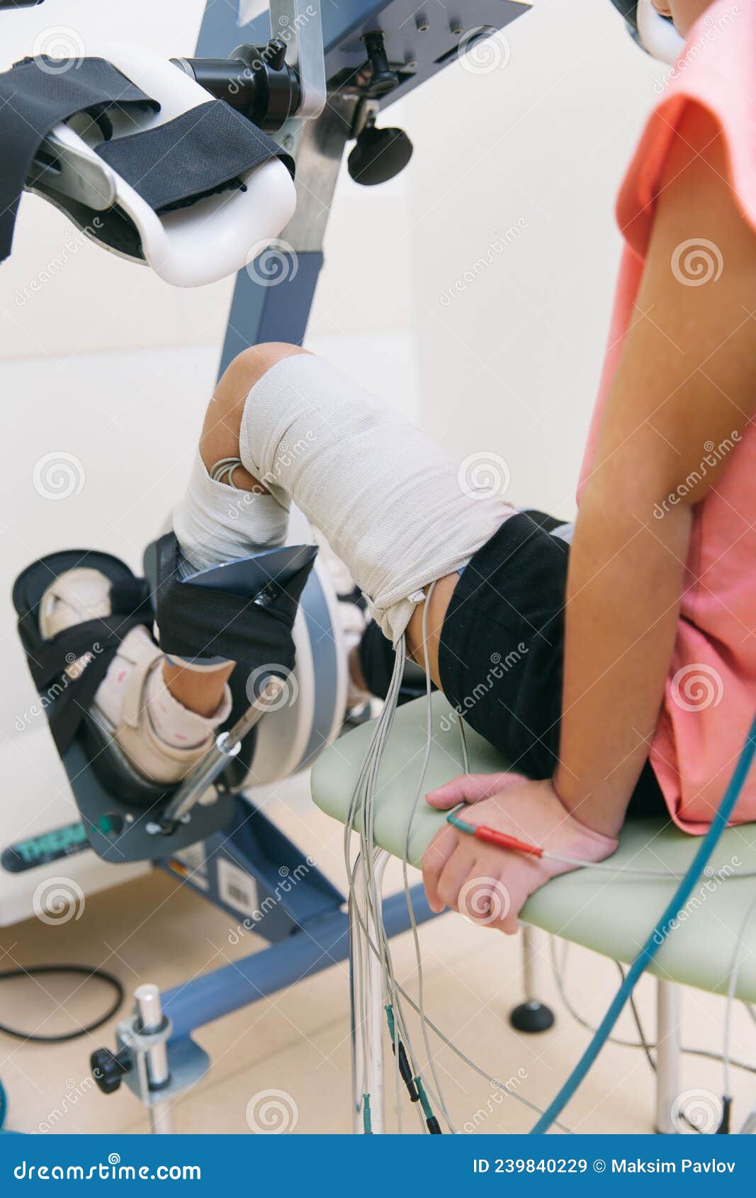 Patient On Continuous Passive Range Of Motion Machines. Device To ...