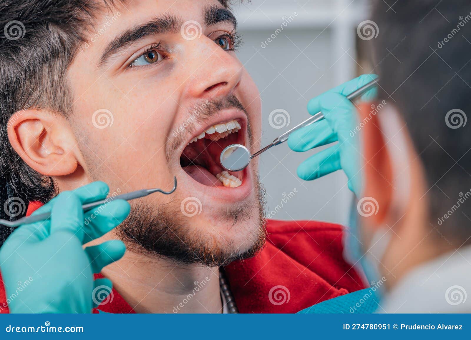 Young Man at the Dental Clinic Stock Image - Image of healthy, hospital ...
