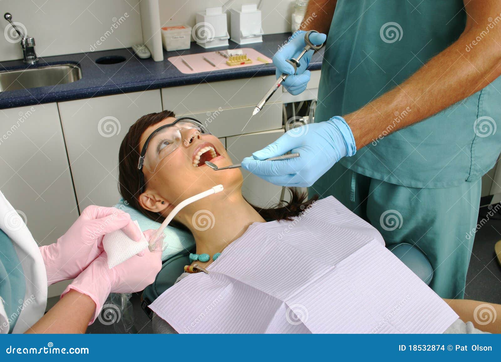 Patient in Dental Office To Receive Freezing Stock Photo - Image of ...