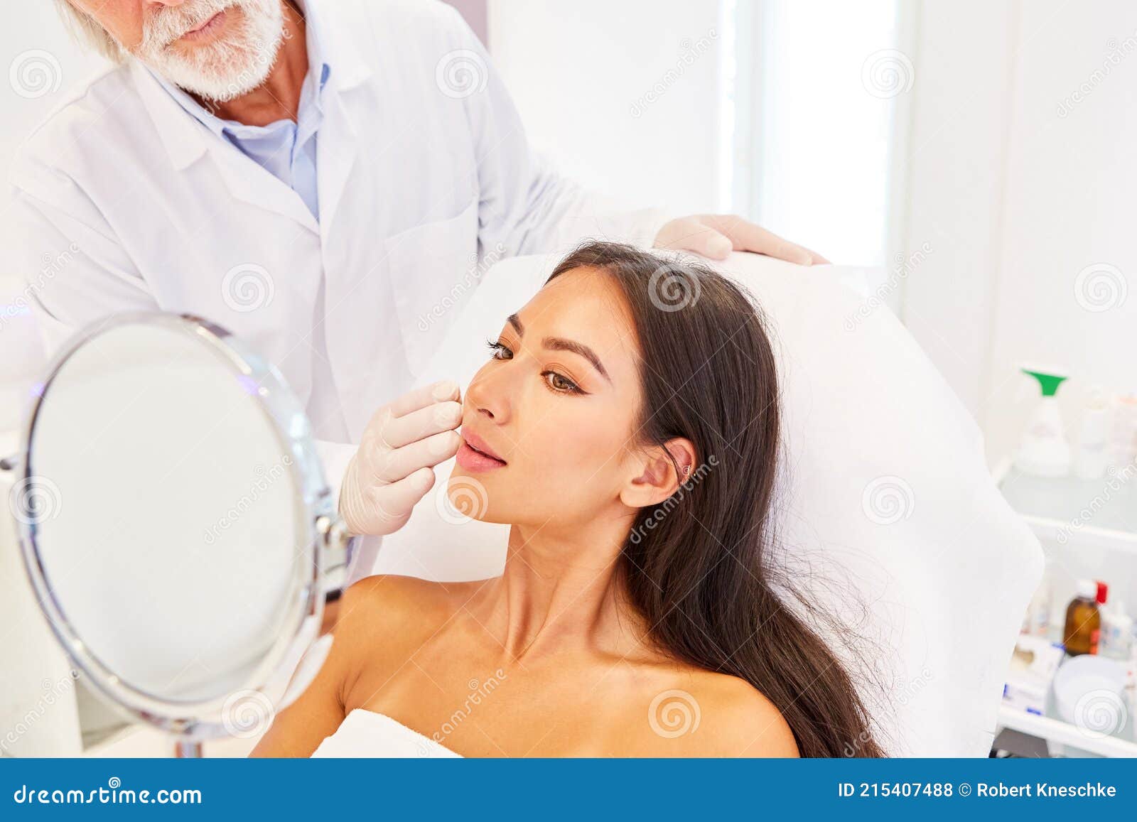Patient and Dermatologist before Plastic Surgery Stock Photo - Image of ...