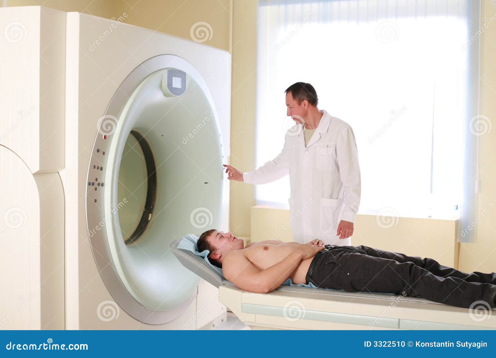Patient and Doctor Ready for CAT Scan Stock Photo - Image of healthy ...