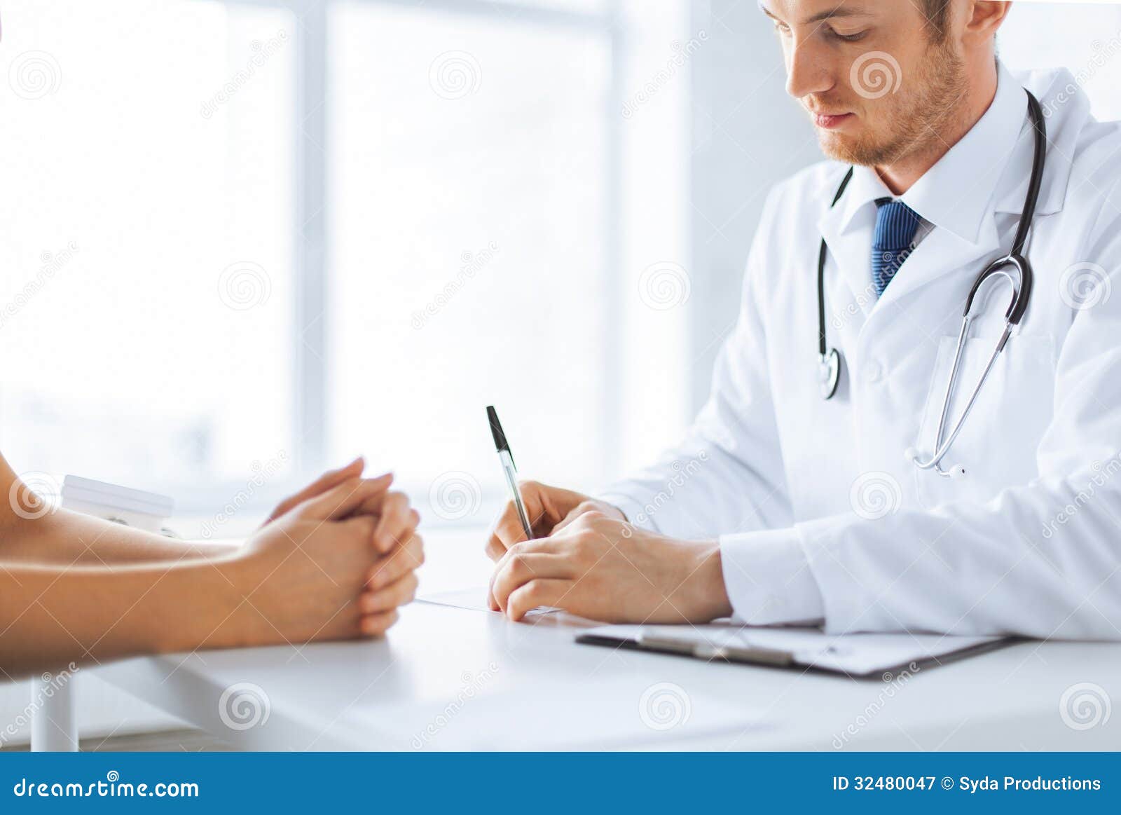 Patient and Doctor Taking Notes Stock Image - Image of medic, medical ...
