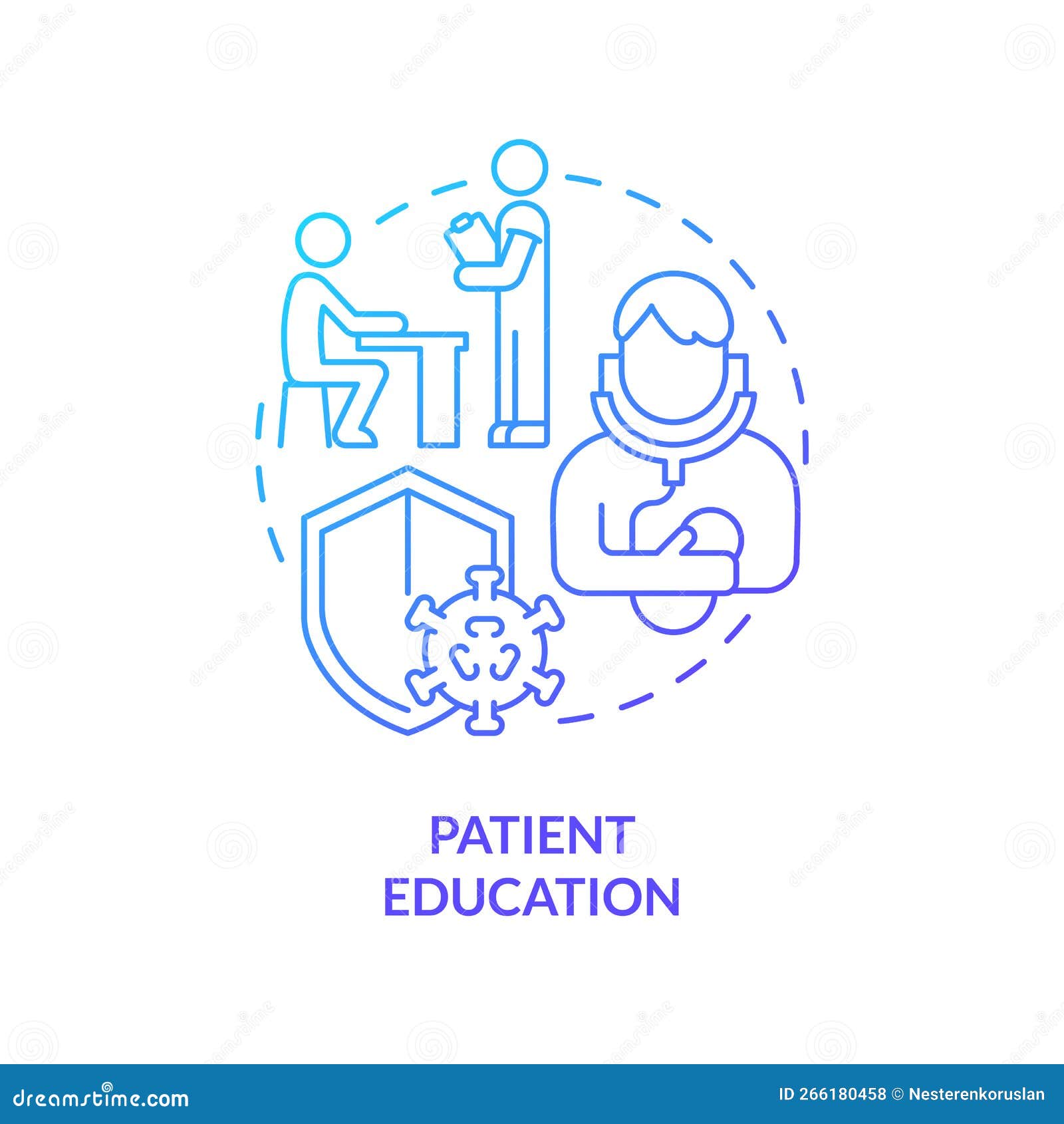 Patient Education Blue Gradient Concept Icon Stock Illustration ... Patient Education Blue Gradient Concept Icon Stock Illustration ...